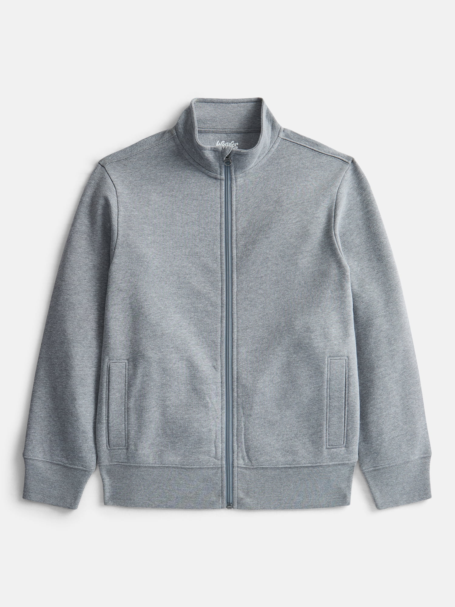 Wonder Nation Boys School Uniform Fleece Zip Up Jacket, Sizes 4-18 ...