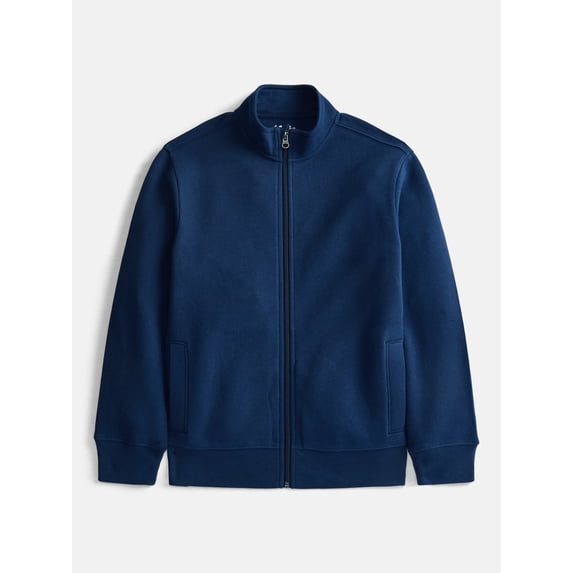 Wonder Nation Boys School Uniform Fleece Zip Up Jacket, Sizes 4-18 ...