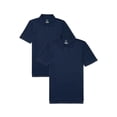 Wonder Nation Boys School Uniform Short Sleeve Performance Polo Shirt 2 ...