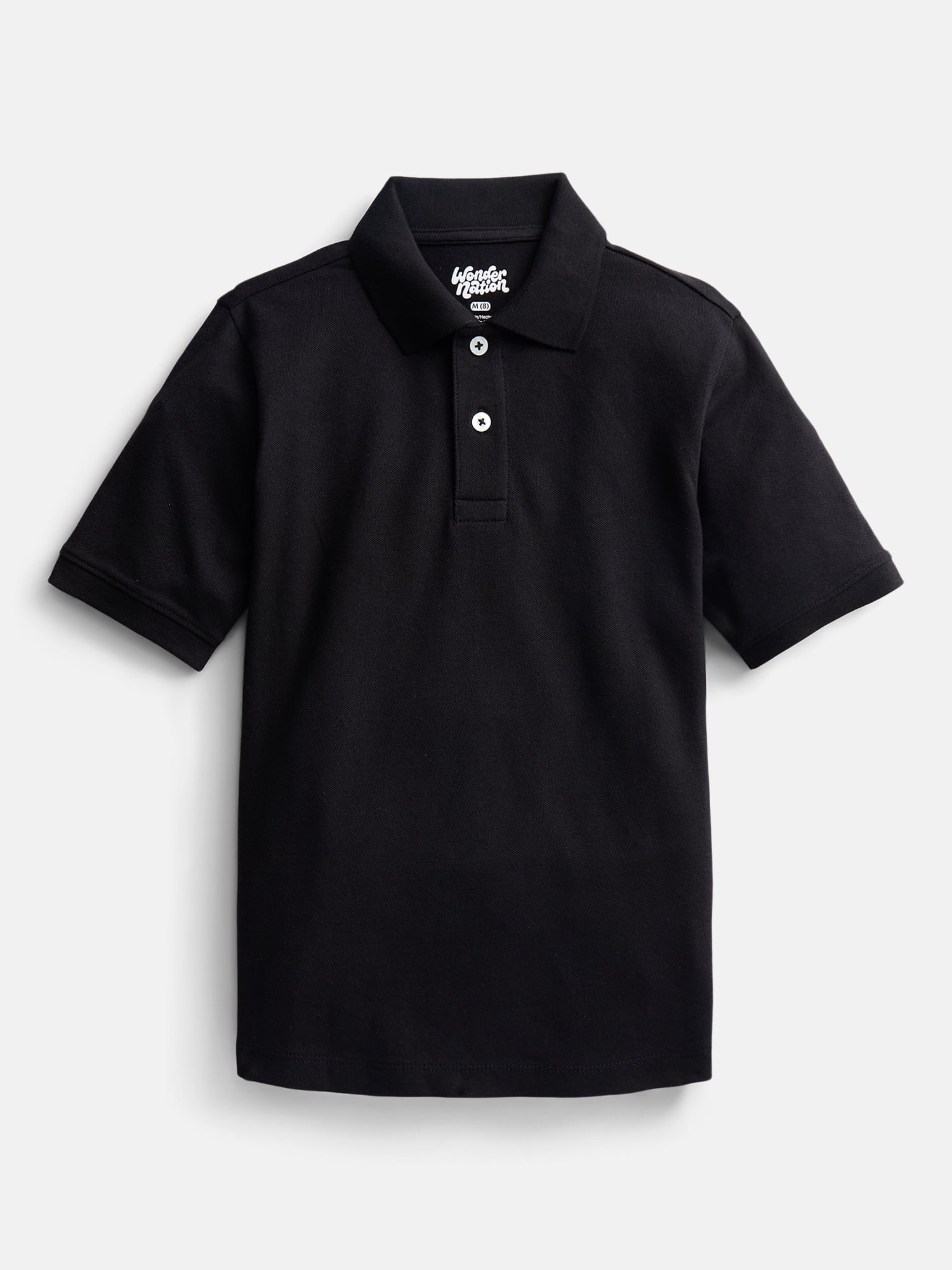 Wonder Nation Boys School Uniform Pique Polo Shirt with Short Sleeves ...
