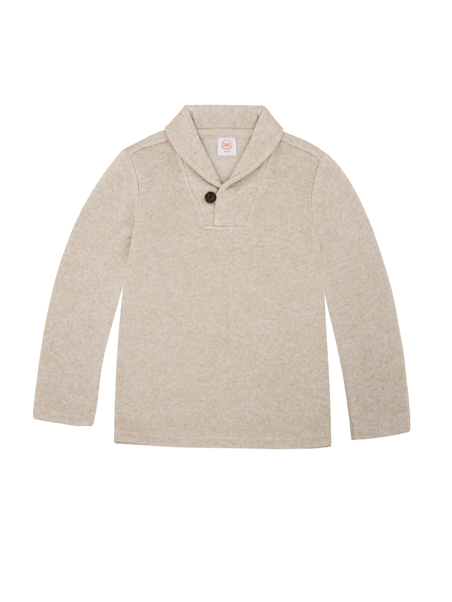 Wonder Nation Boys Shawl Neck Fleece Pullover Sweater, Sizes 4-18 & Husky - Walmart.com