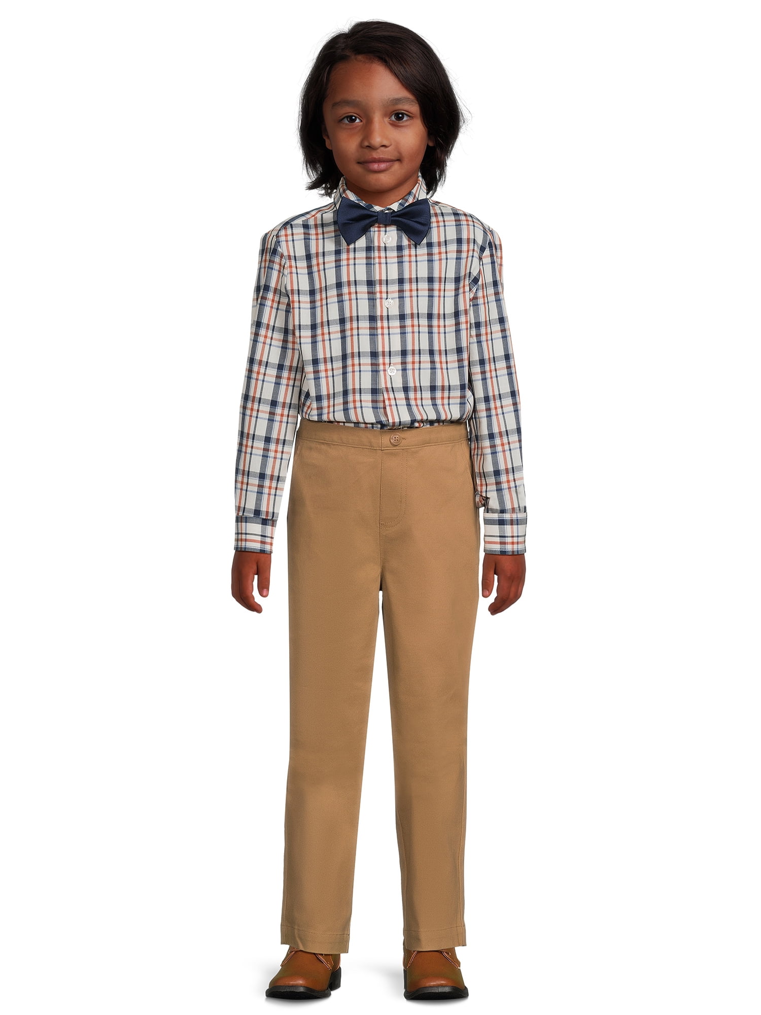 Wonder Nation Boys Shirt, Tie, and Pant 3-Piece Dressy Outfit Set ...