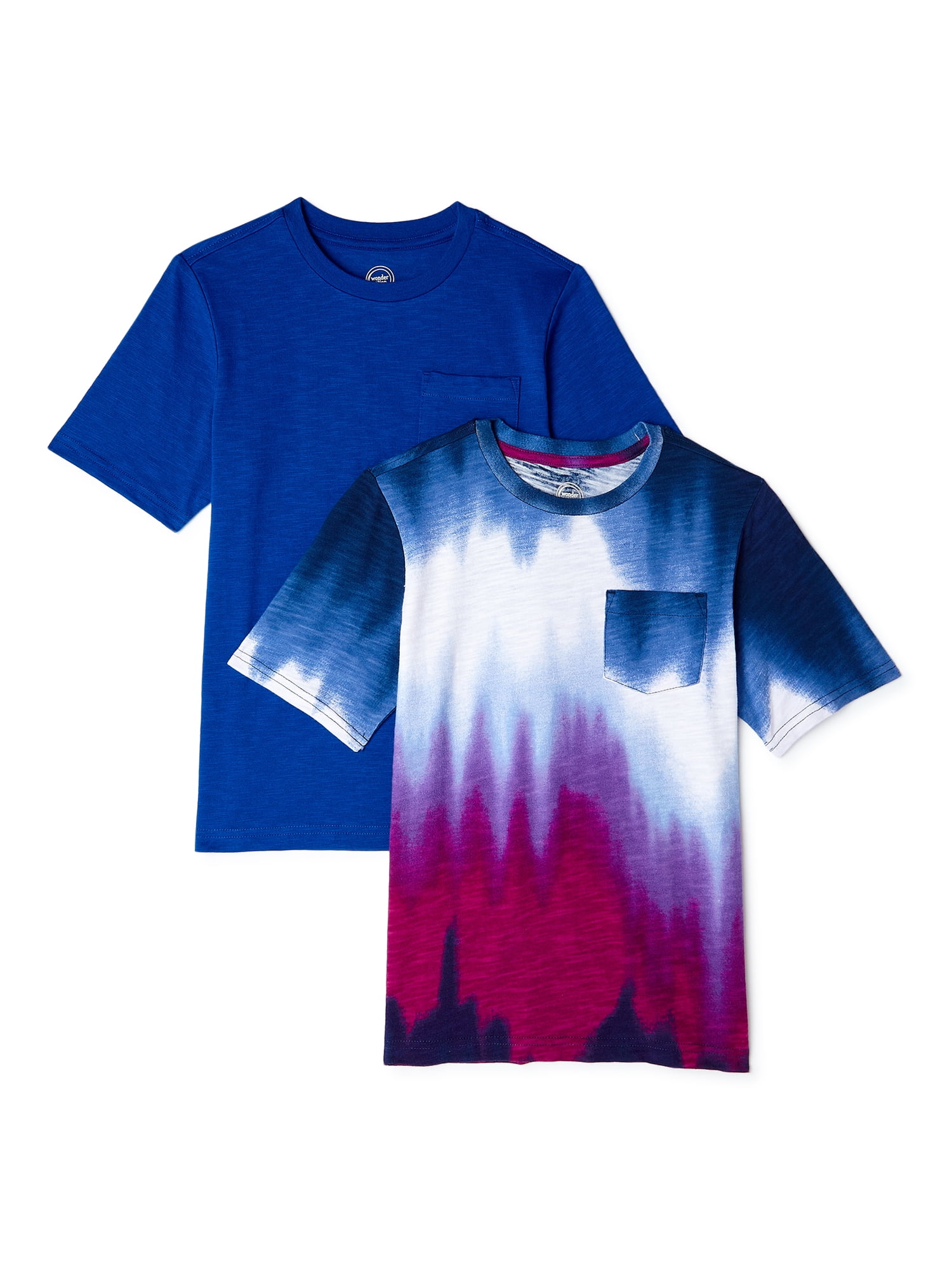 Wonder Nation Boys' Short Sleeve Elevated T-Shirts, 2-Pack, Sizes 4-18 ...