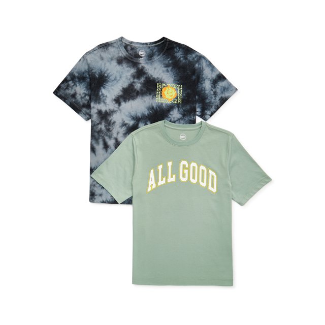 Wonder Nation Boys Short Sleeve Graphic T-Shirt, 2-Pack, Sizes 4-18 ...