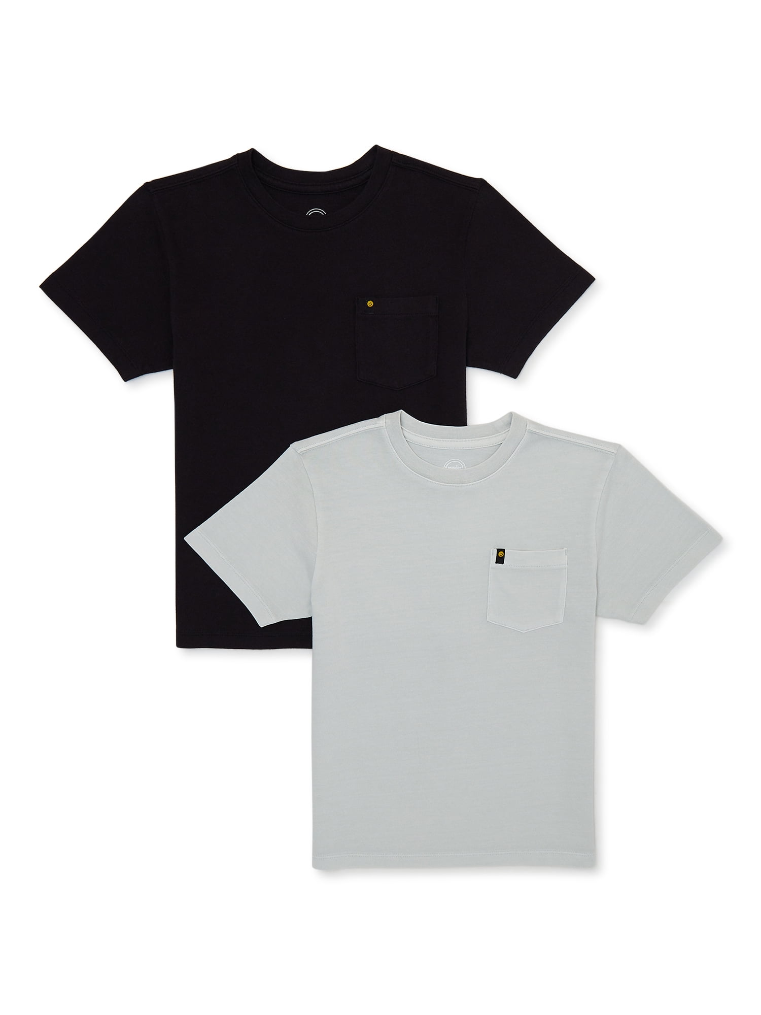 Wonder Nation Boys Short Sleeve Pocket T-Shirt, 2-Pack, Sizes 4-18 ...