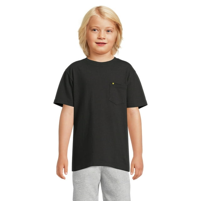 Wonder Nation Boys Short Sleeve Pocket T-Shirt, Sizes 4-18 & Husky ...