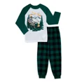 Wonder Nation Boys Skeleton PJ Set, Long Sleeve Top and Pants, Sizes 4 ...