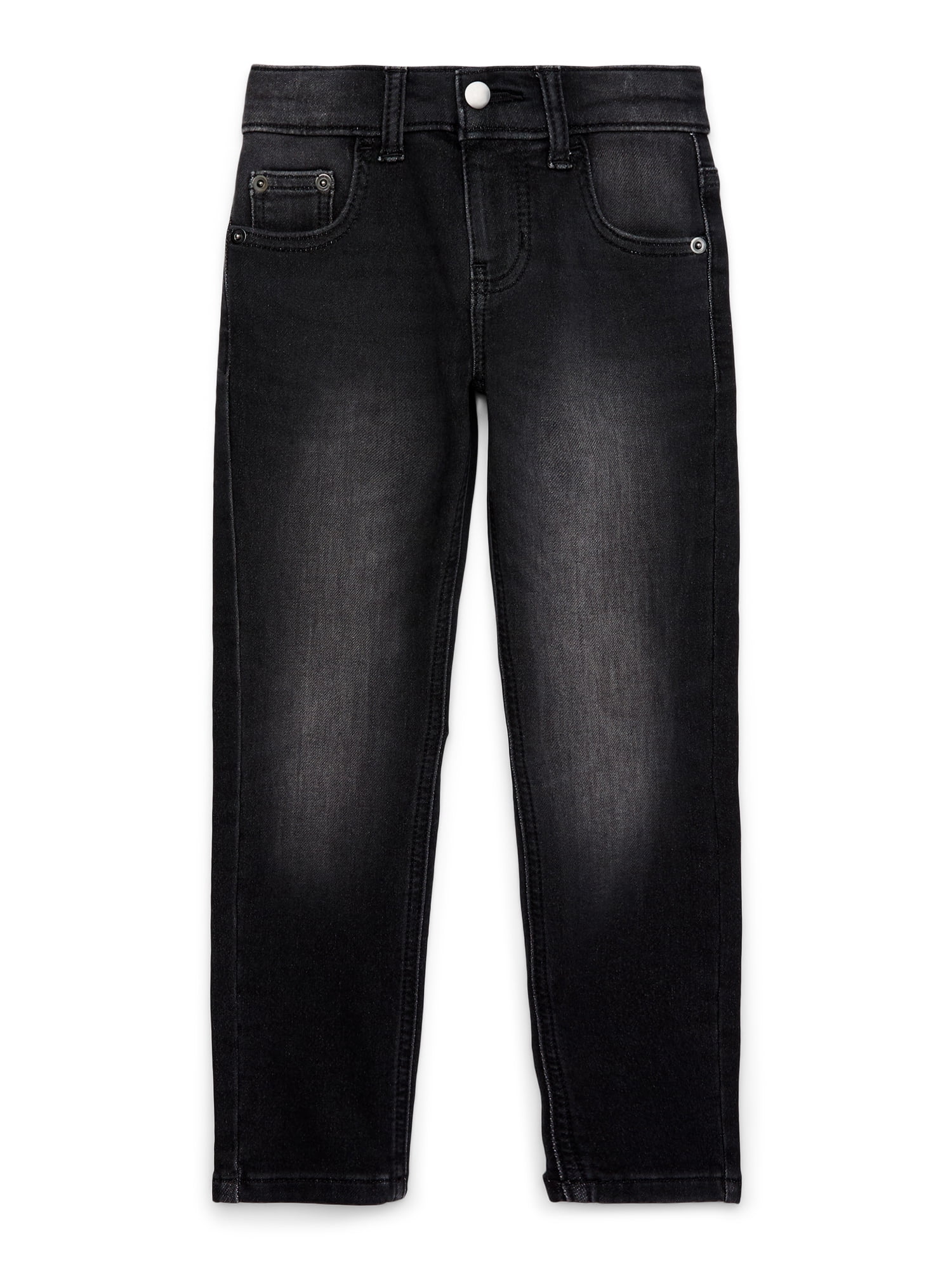 Wonder Nation Boys Slim Knit Jeans, Adjustable Waist, Sizes 4-18 ...