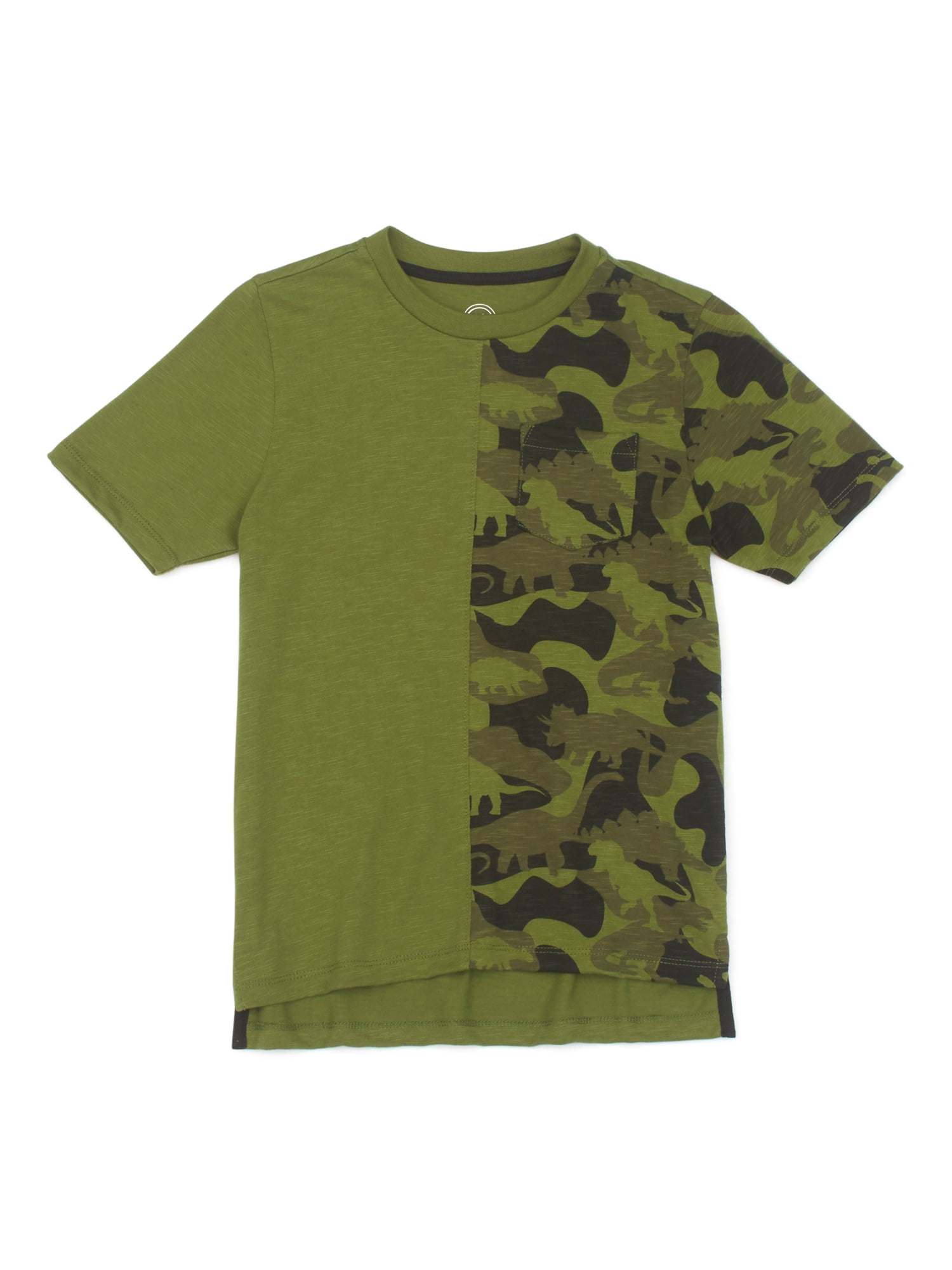 Wonder Nation Boys Split Pattern Short Sleeve T-Shirt, Sizes 4-18 ...