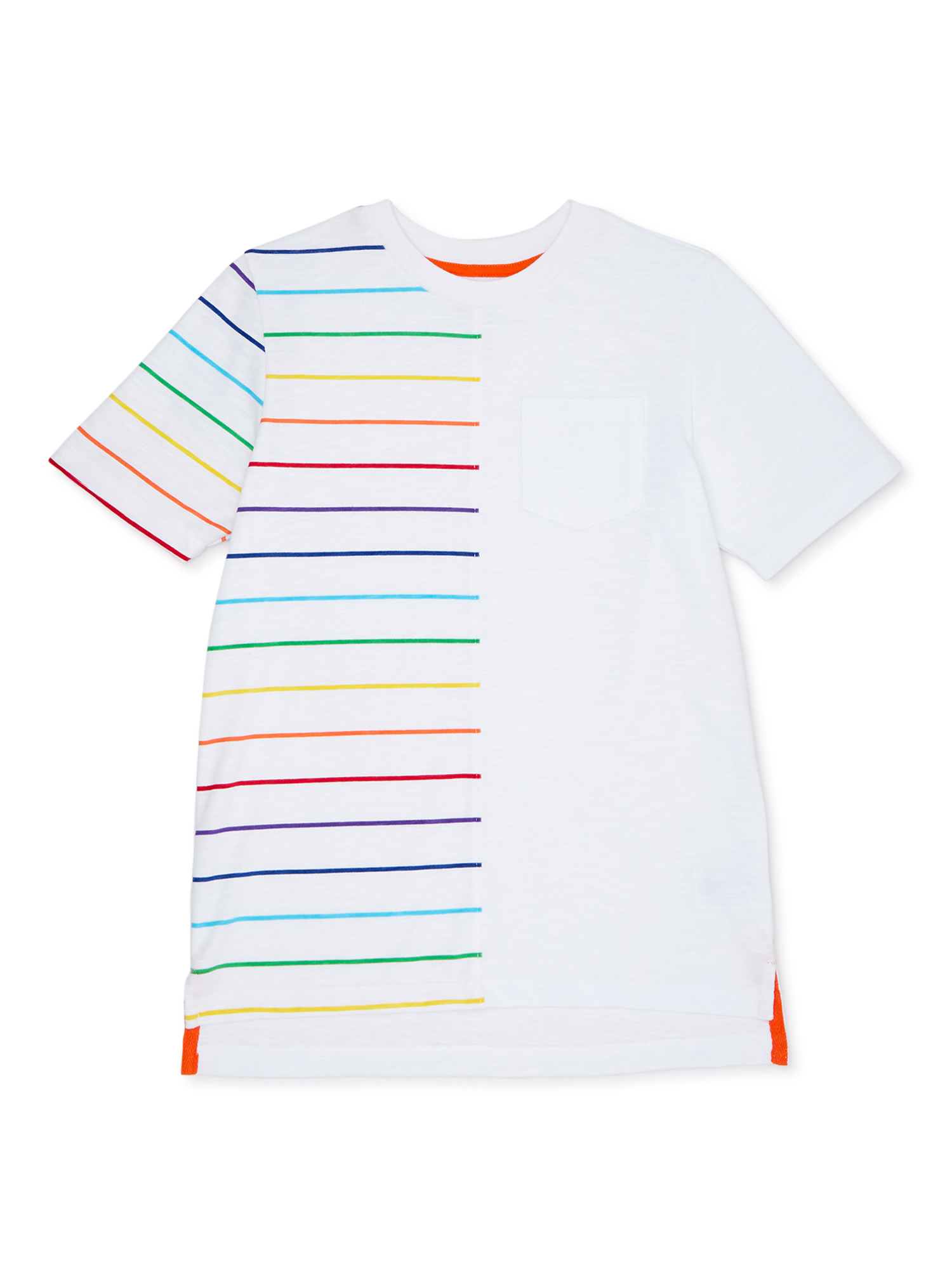 Wonder Nation Boys Split Pattern Short Sleeve T-Shirt, Sizes 4-18 ...
