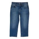 Wonder Nation Boys Straight Fit Denim Jeans Sizes 4-18 Husky Stretch ...
