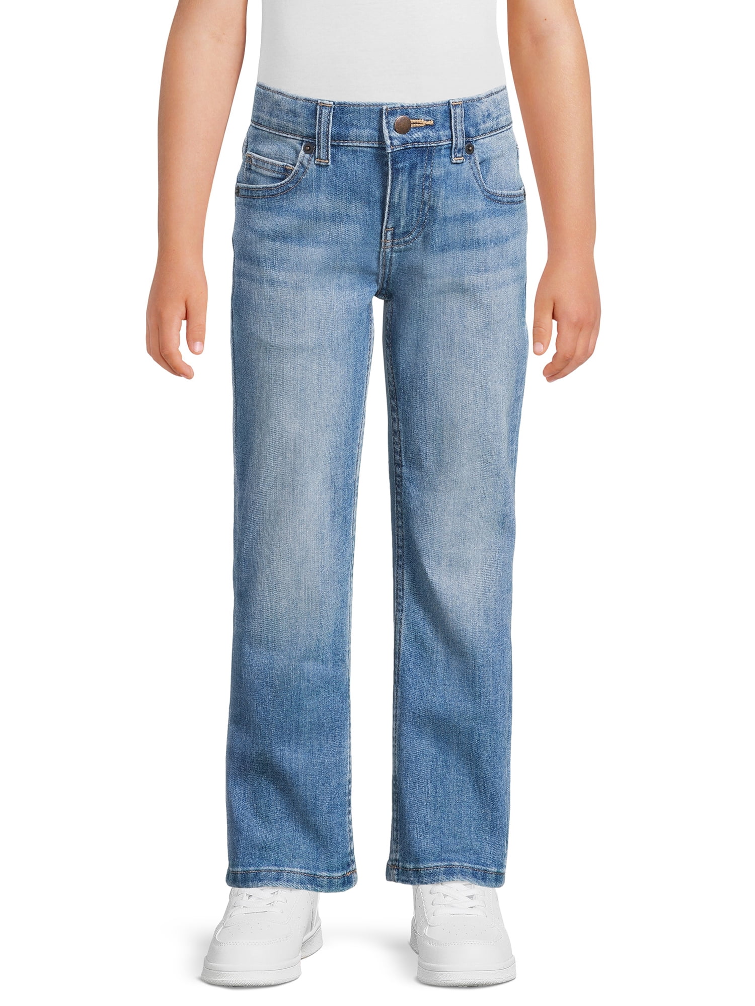Wonder Nation Boys Straight Fit Denim Jeans, Sizes 4-18 & Husky ...