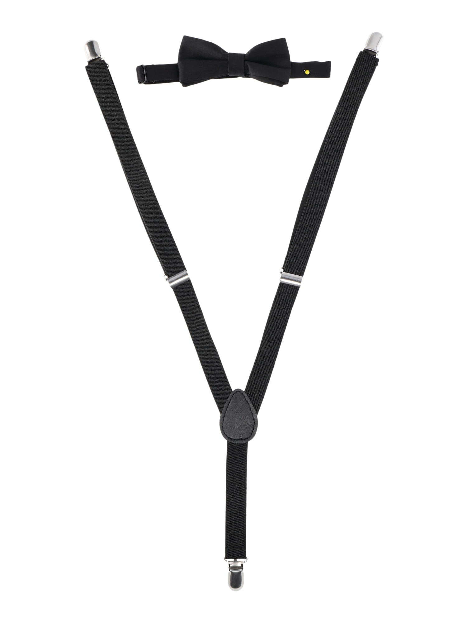 Wonder Nation Boys’ Suspenders and Bow Tie Set Polyester, Black (Boy's ...