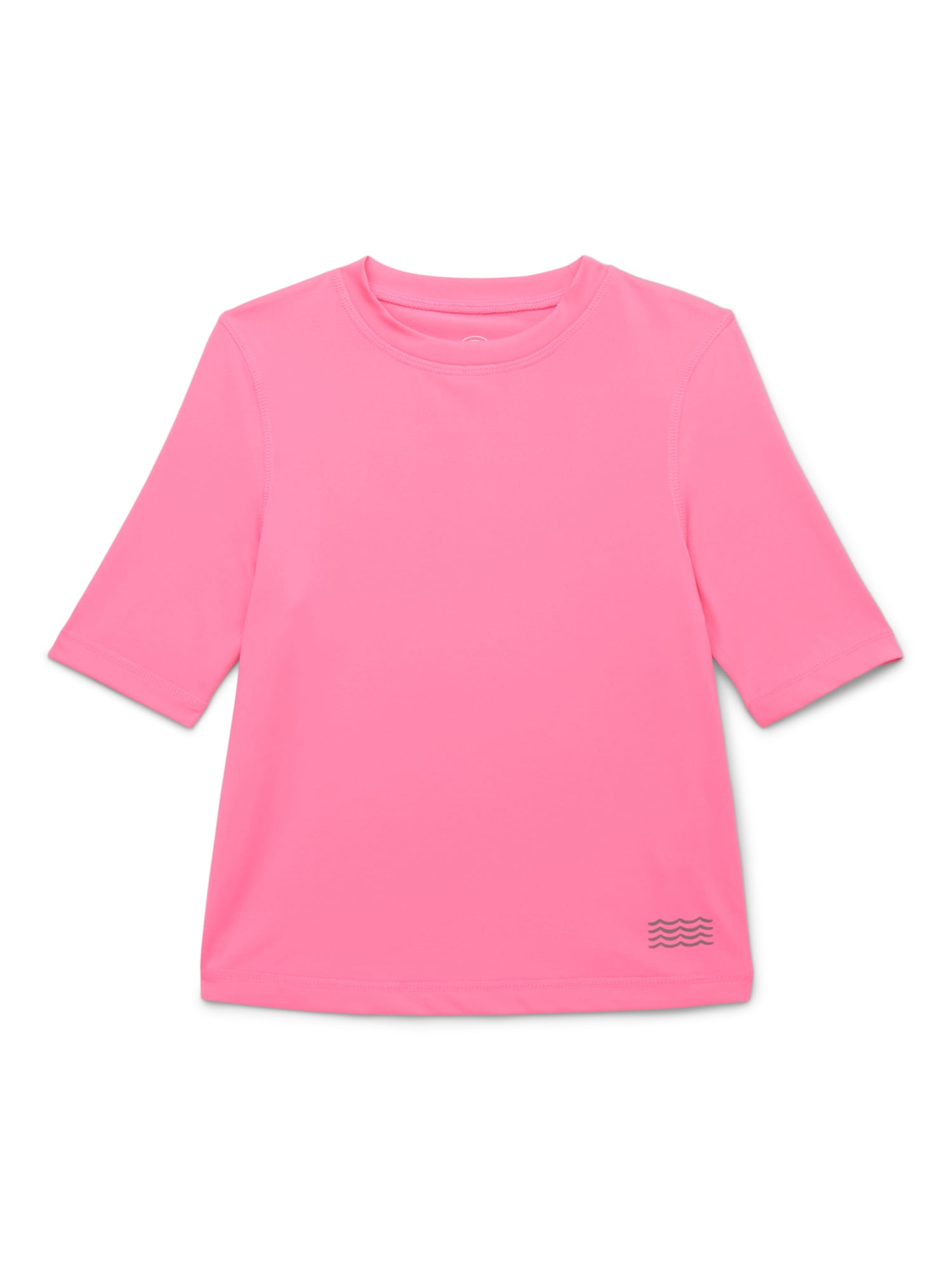 Wonder Nation Boys Swim Rash Guard with Short Sleeves, Size 4-18 ...