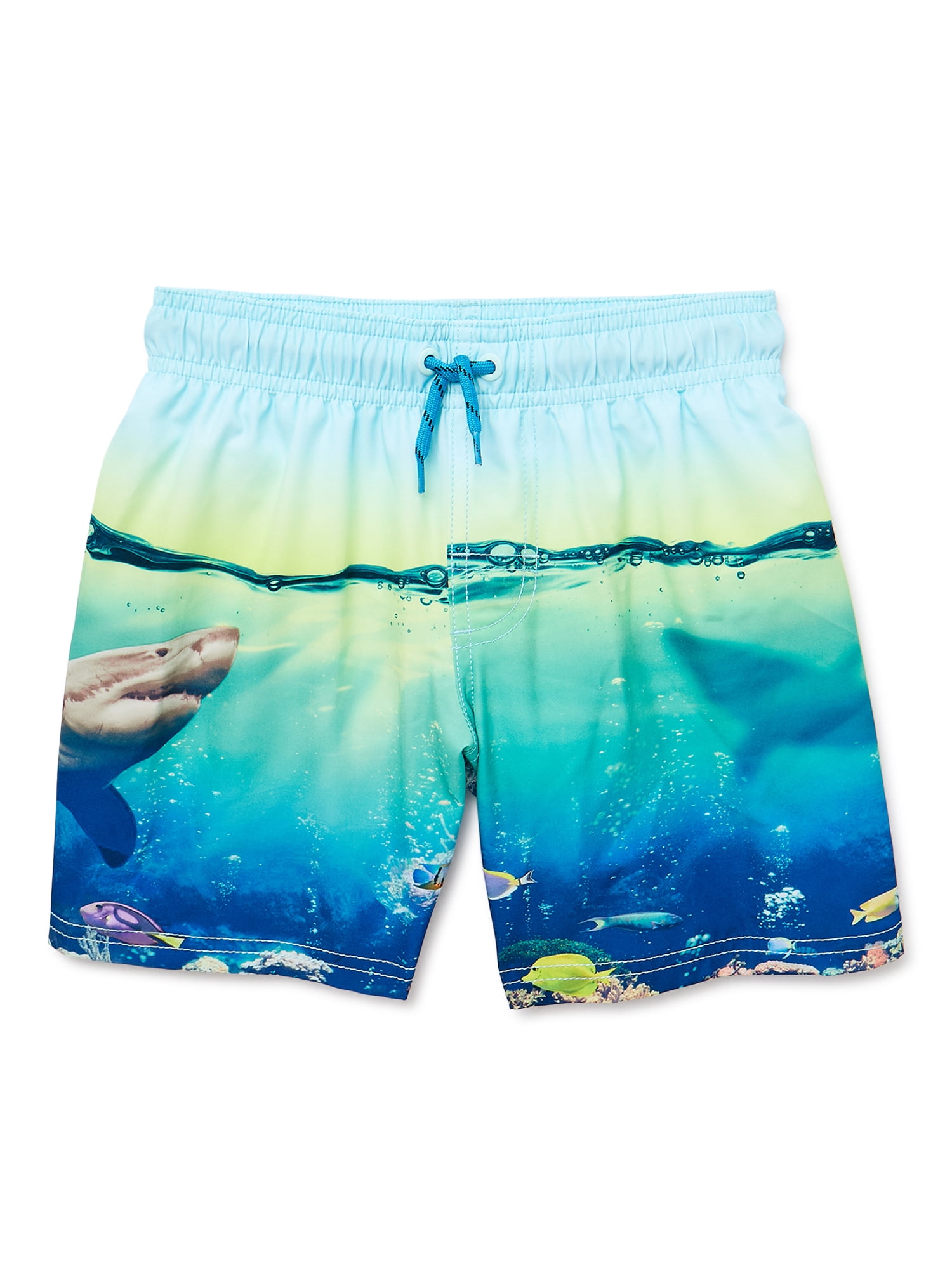 Wonder Nation Boys Swim Trunks with UPF 50+ Protection, Sizes 4-18 ...