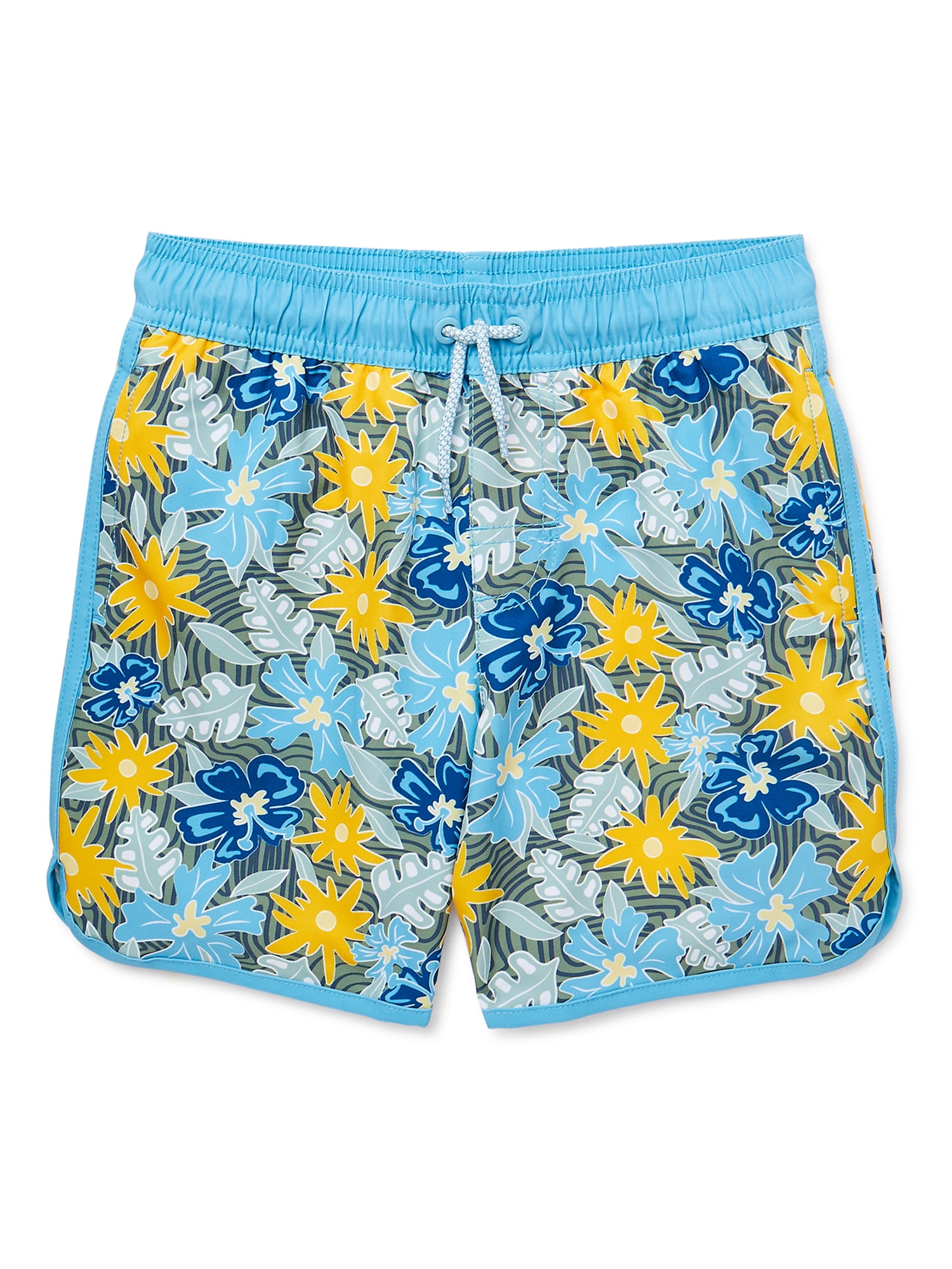 Wonder Nation Boys Tropical Swim Trunks, Sizes 4-18 - Walmart.com
