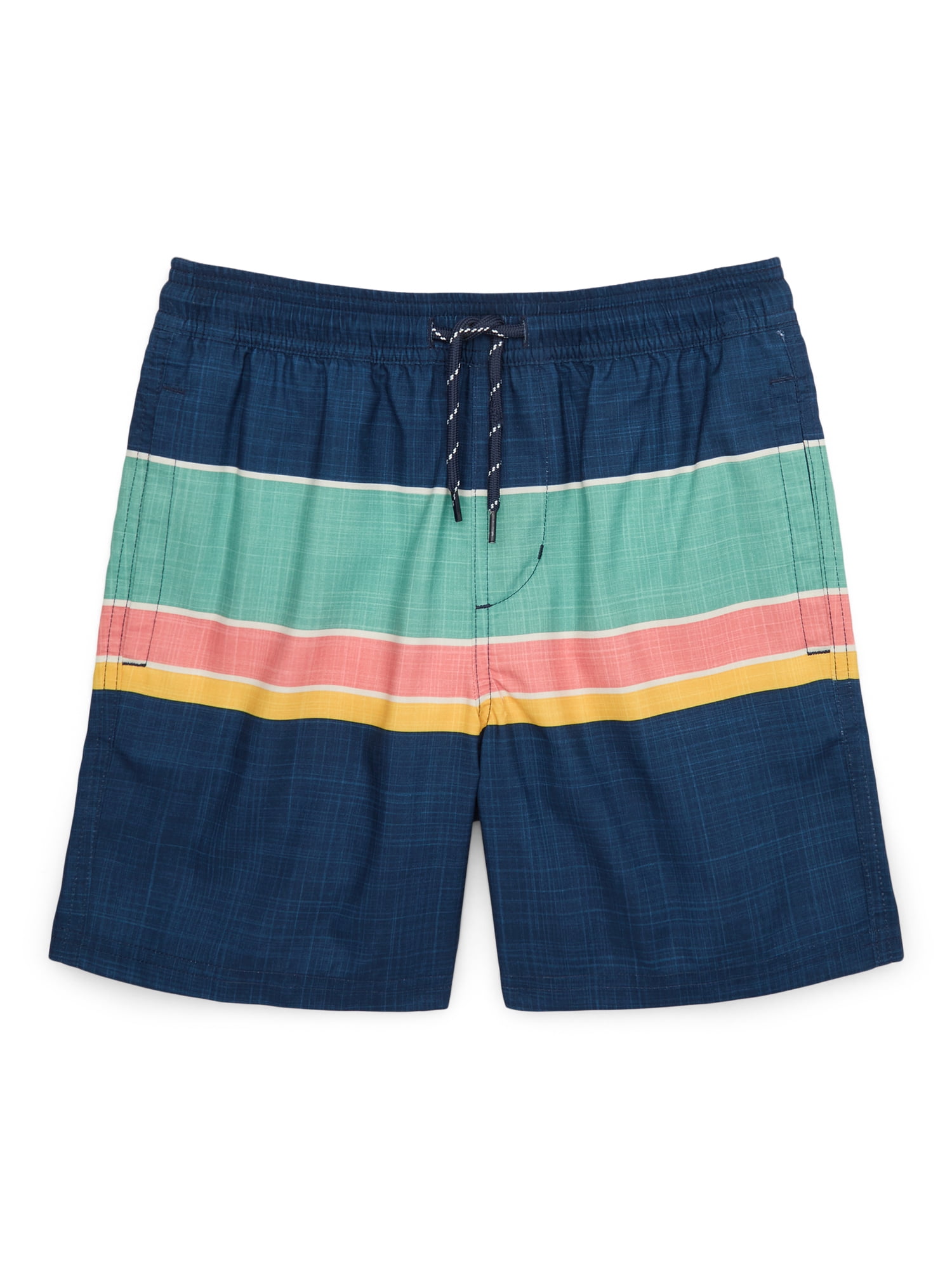 Wonder Nation Boys Rigid Swim Trunks UPF 50 Quick Dry Elastic Waist ...