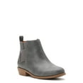 Girls Grey Faux Leather Booties - Sizes 13-6 - Walmart.com