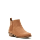 Wonder Nation Girls Fashion Booties, Sizes 13-6, Suede, Zipper, Heel ...