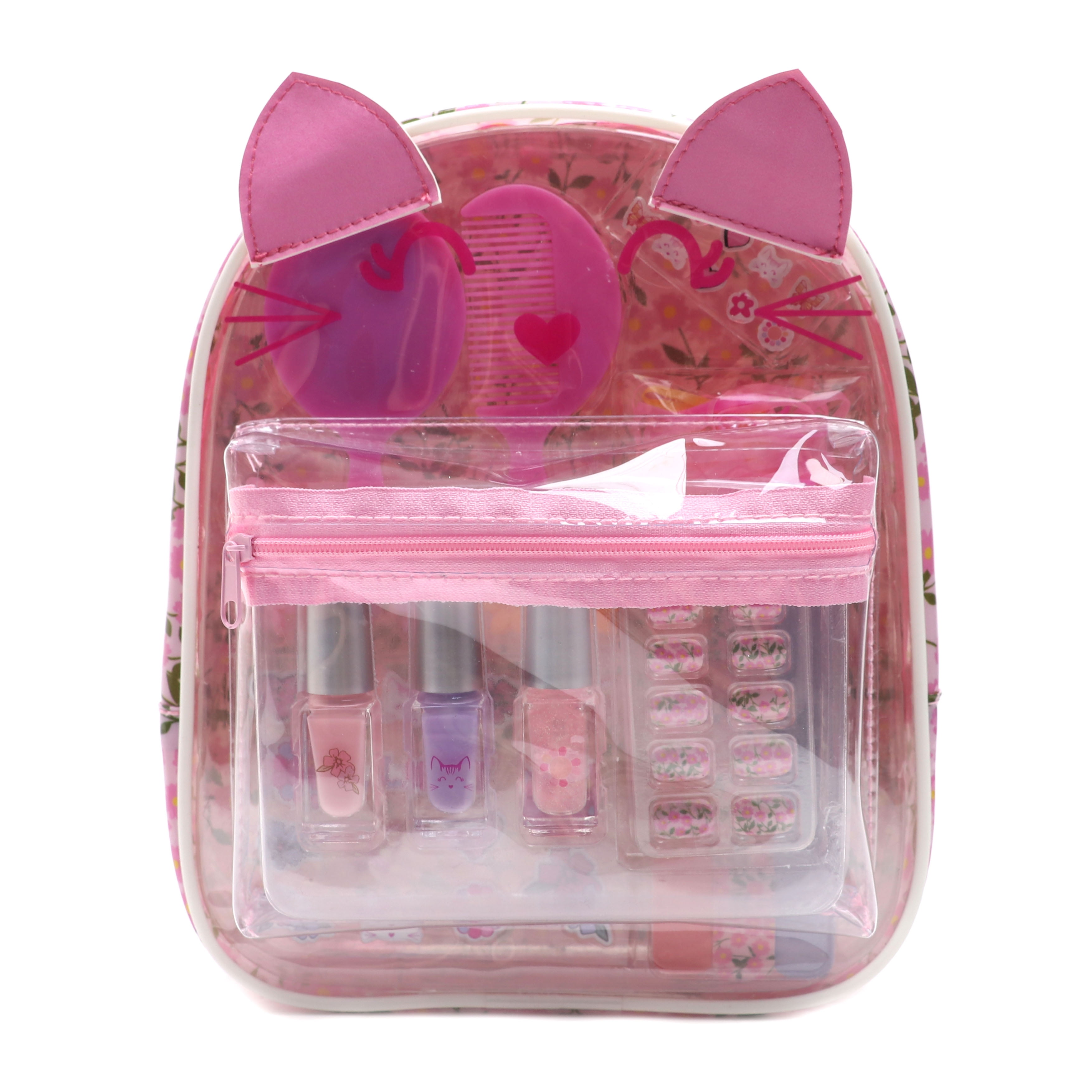 Wonder Nation Kids Cat Mini Backpack with 100 Beauty Accessories for ...