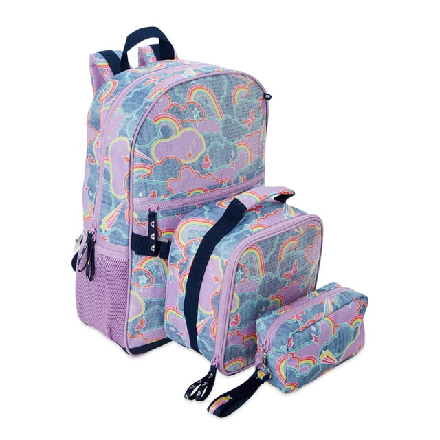 Wonder Nation Childrens Backpack Set - Rainbow Purple - Walmart.com