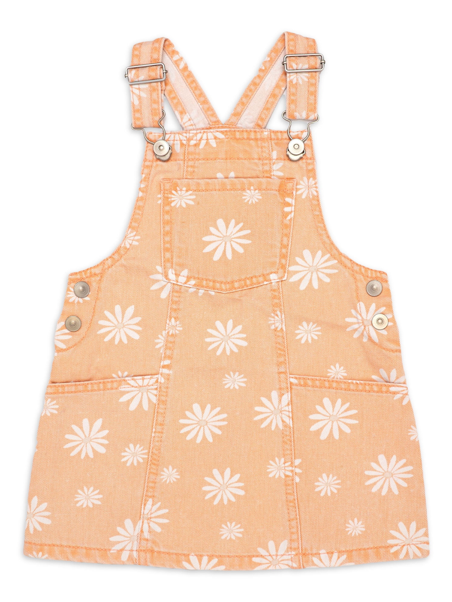 Wonder Nation Daisy Denim Jumper, Sizes 2 Toddler-18 Months - Walmart.com