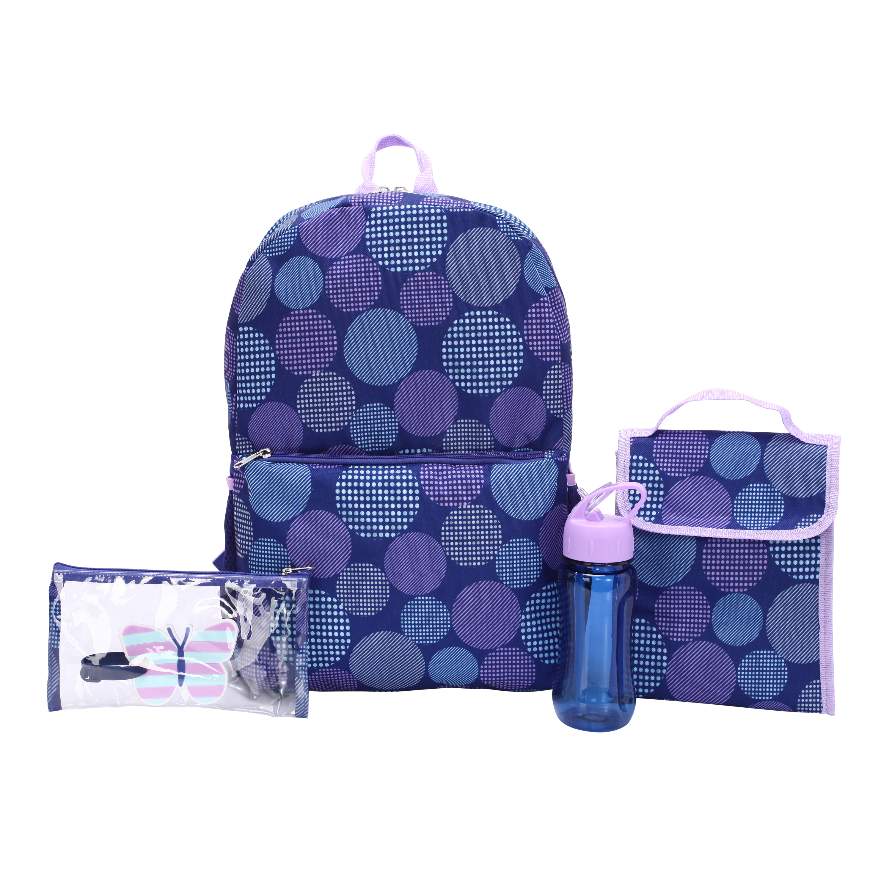Wonder Nation Dot 5 Piece Backpack Set - Walmart.com