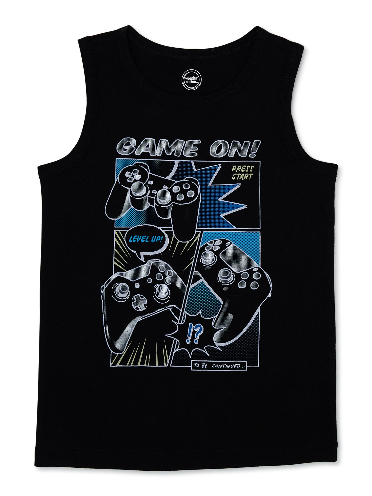 Wonder Nation Game On Controllers, Graphic Boys Crew Neck Tank Top ...