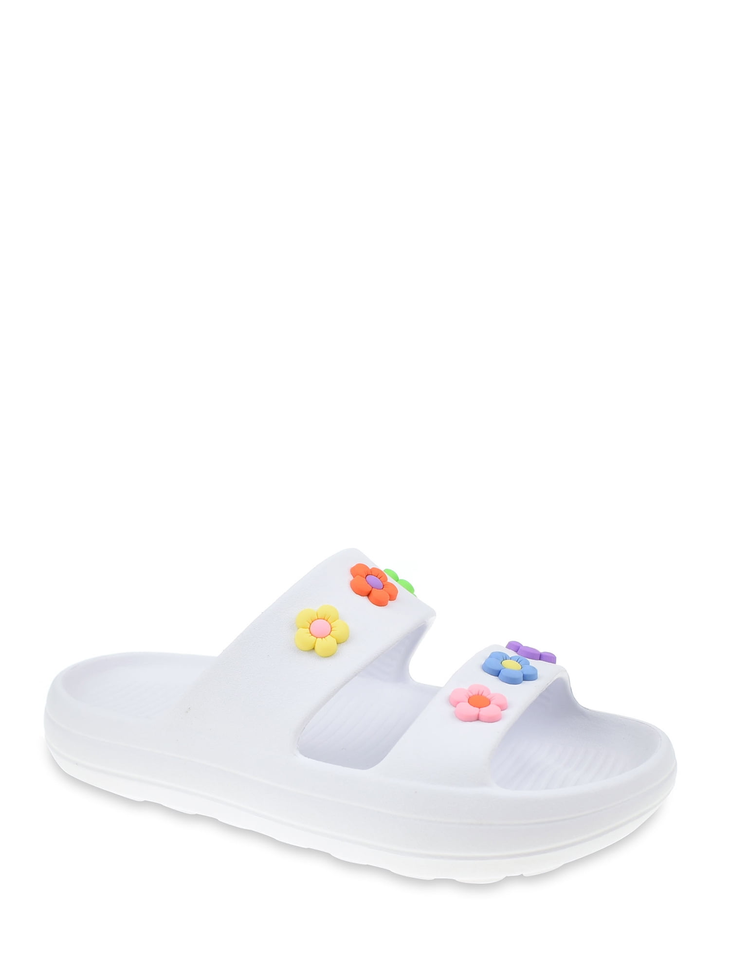 Wonder Nation Girl Eva Slide Sandals with Charms, 100% EVA, Squishy ...