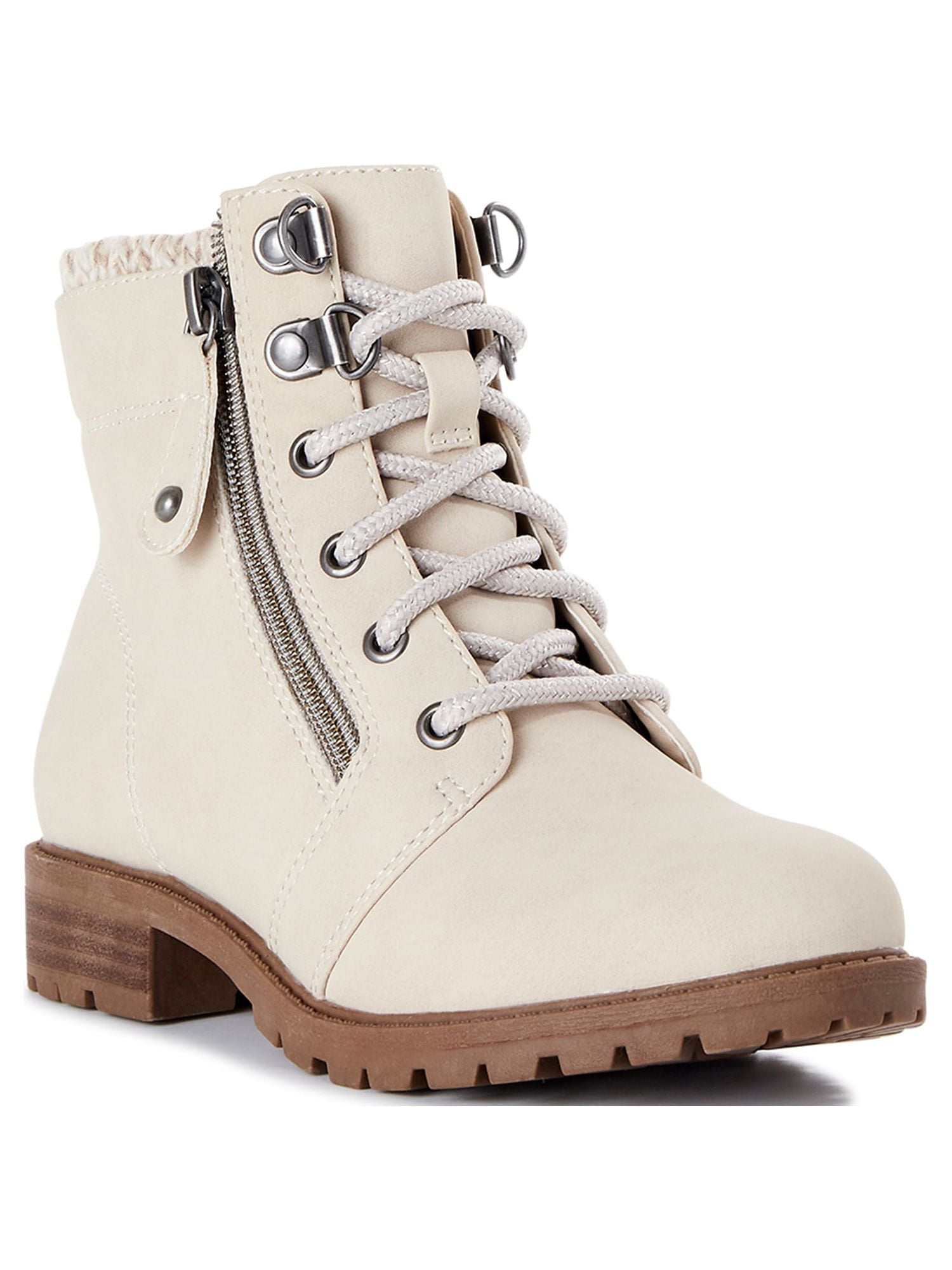 Wonder Nation Girls Hiking Boots - Off White, Size 3 - Walmart.com