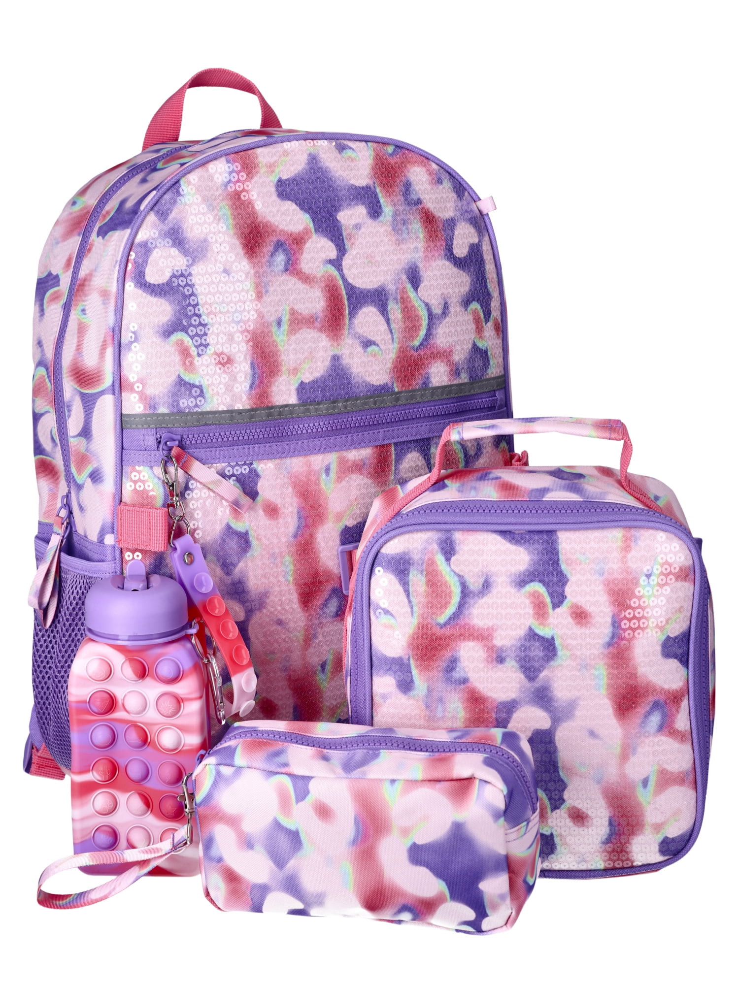 Wonder Nation Girls 17" Laptop Backpack and Lunch Bag 5-Piece Set ...