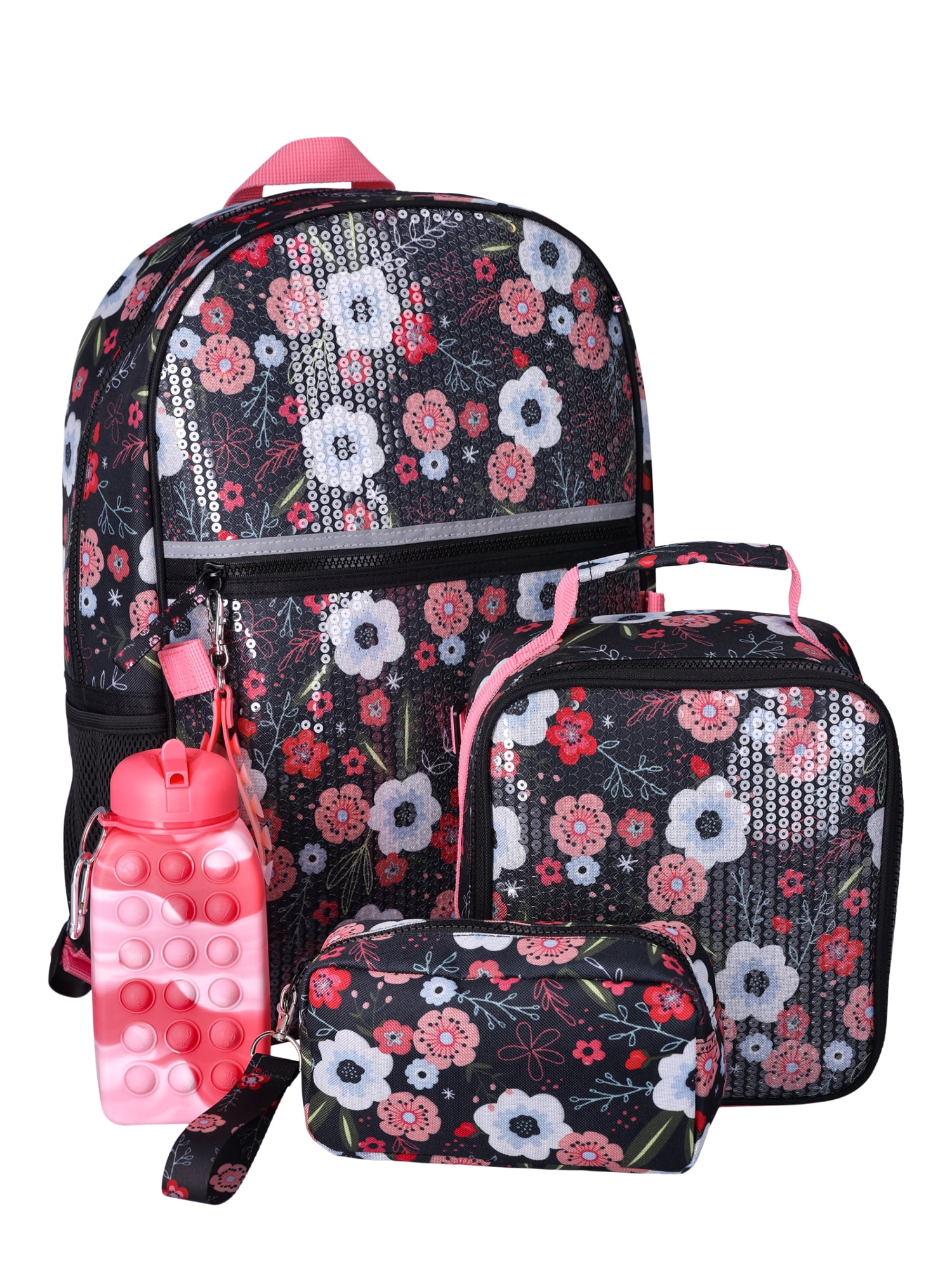 Wonder Nation Girls Laptop Backpack Set - Black - Walmart.com