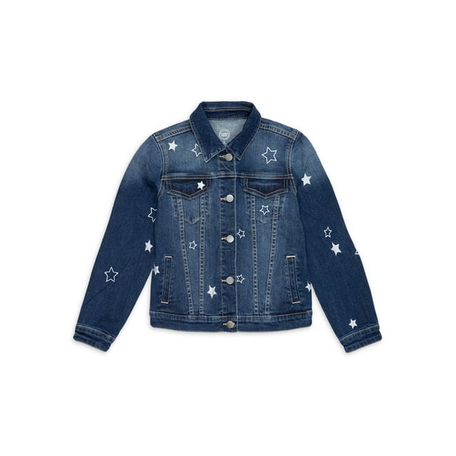 Wonder Nation Girls 4-18 & Plus Denim Jacket - Walmart.com