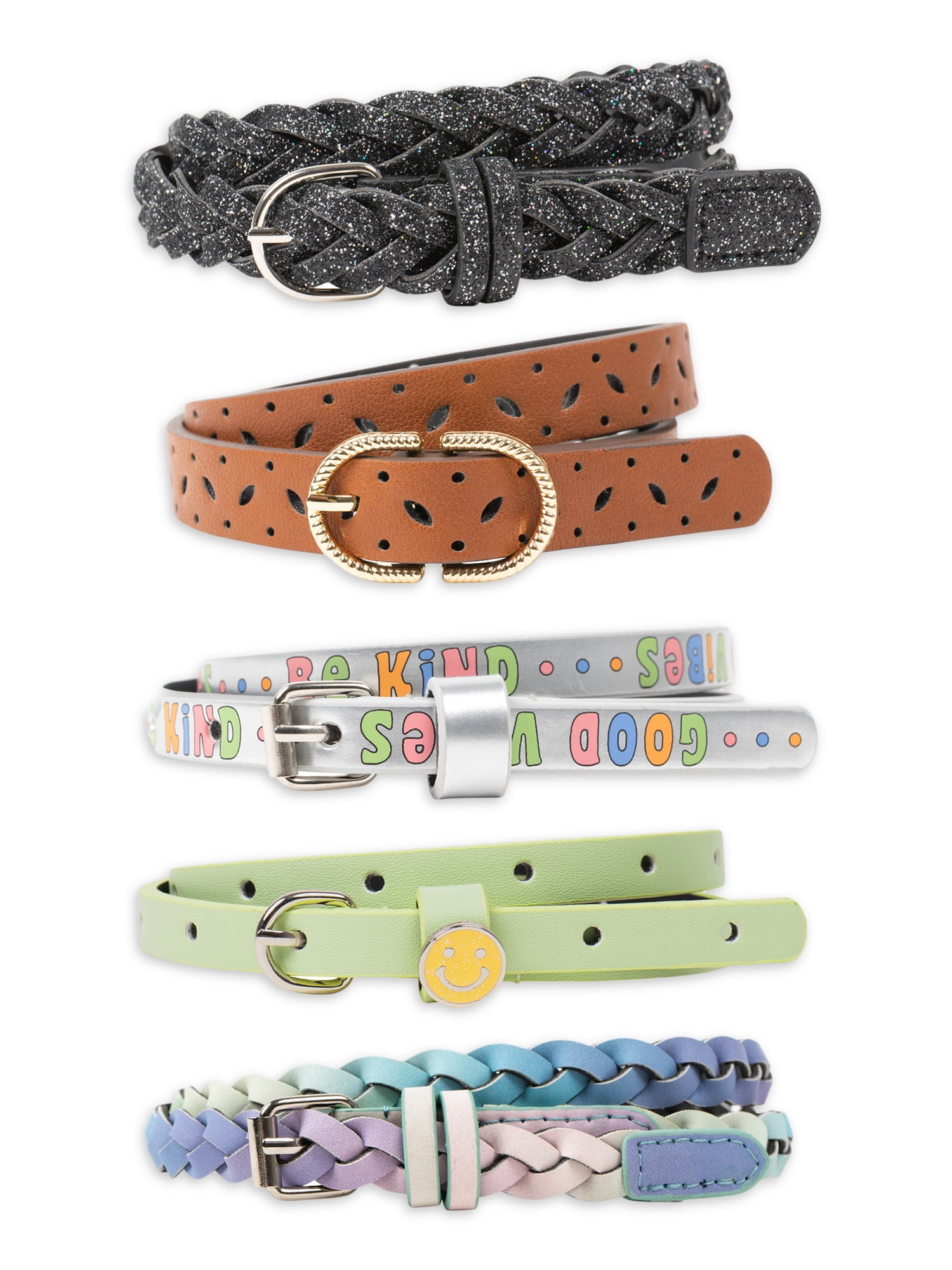 Wonder Nation Adjustable Female Braid and Perfing Casual Belts Fun ...