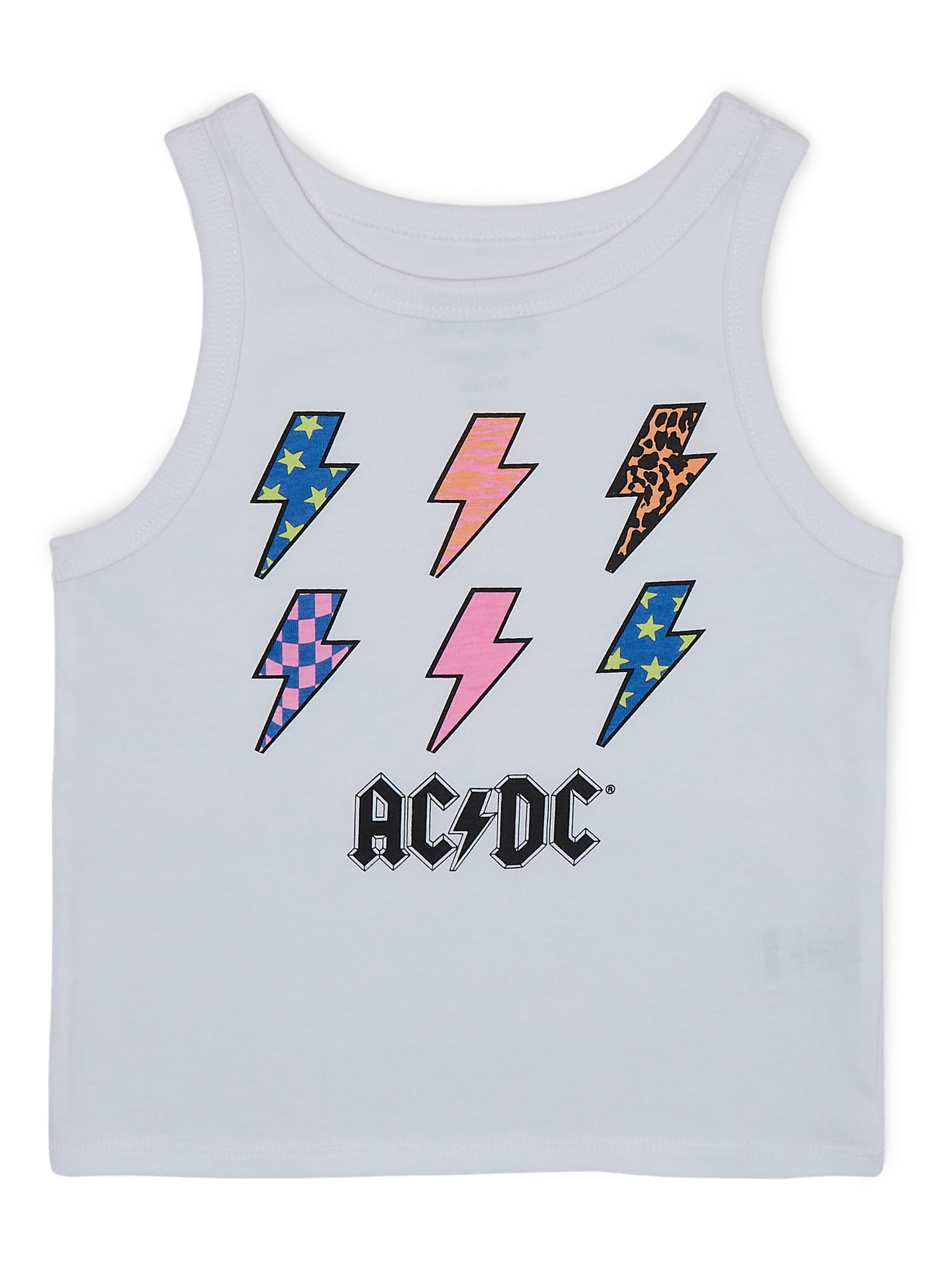 Wonder Nation Girls ACDC Music Tank, Sizes 4/5 - 18 (XS - XXL ...