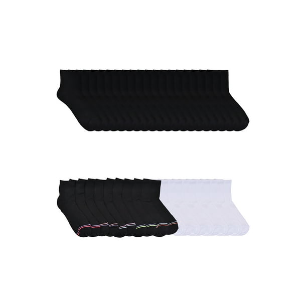 Wonder Nation Girls Ankle Sock, 20 Pack, Sizes S-L - Walmart Business ...