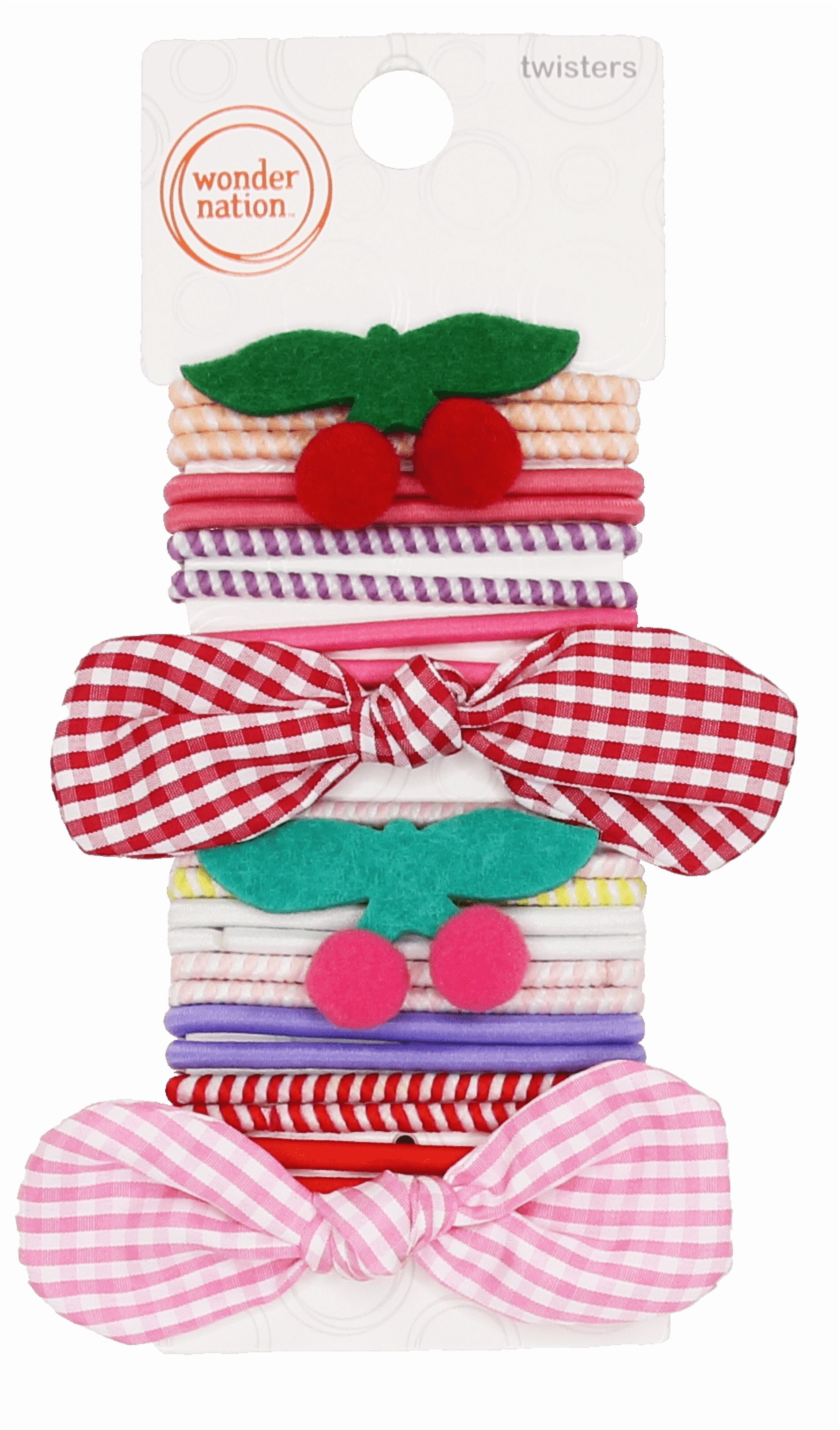 Wonder Nation Girls Assorted Hair Elastics, 24-Piece, Multi - Walmart.com