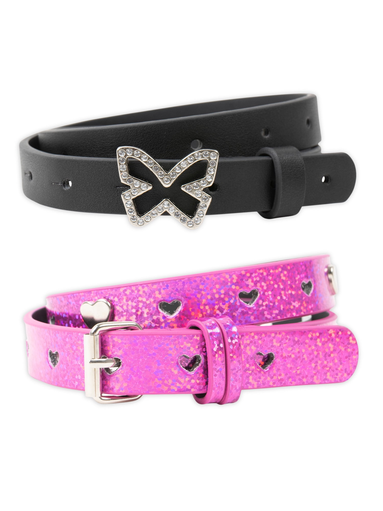 Wonder Nation Girls Belts 2-Pack - XS-2XL Assorted Belts - Walmart.com