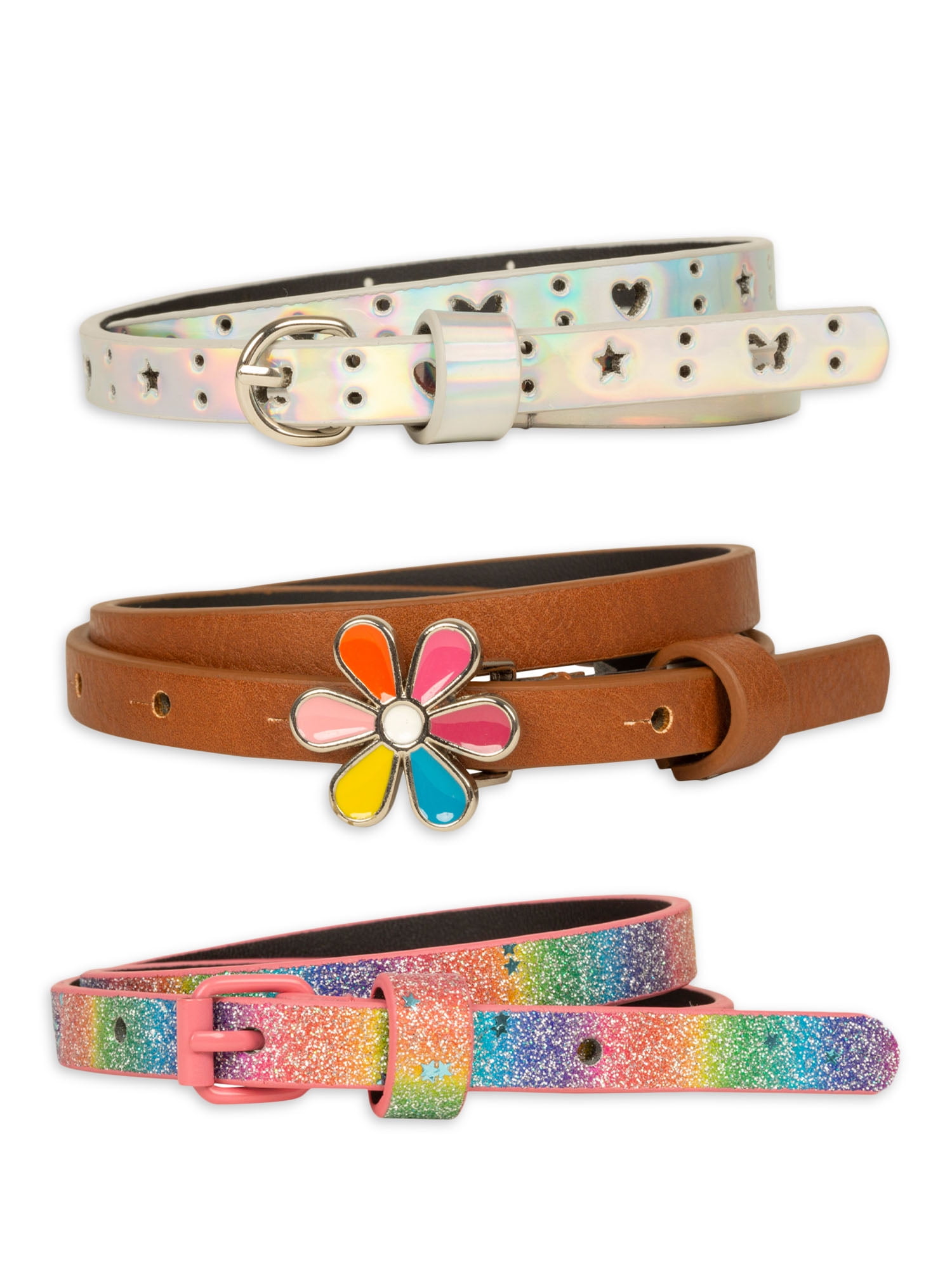 Wonder Nation Girls Belts, 3-Pack, Sizes XS-XXL - Walmart.com
