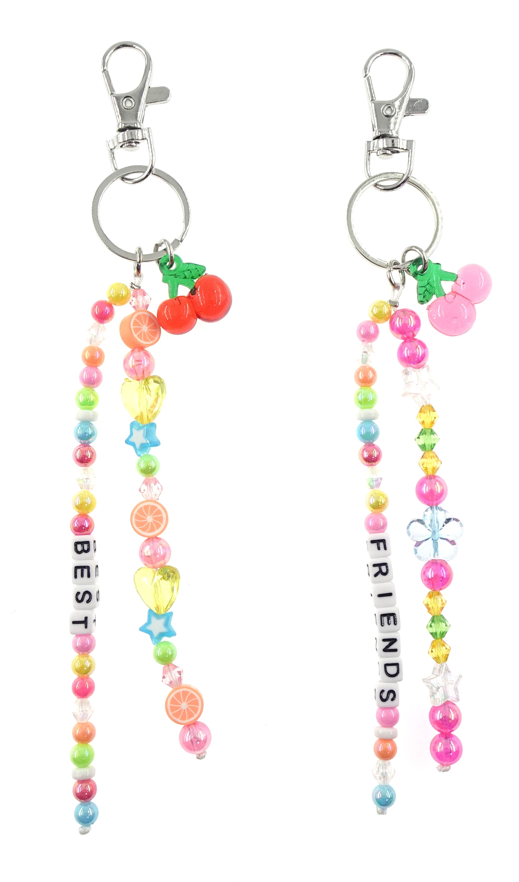 Wonder Nation Girls Best Friends Beaded Bag Charm, 2-Piece - Walmart.com