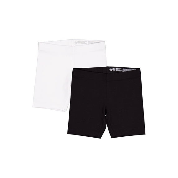 Wonder Nation Girls Bike Shorts 2-Pack Sizes 4-18 Plus Soft Stretchy Fitted - Walmart.com