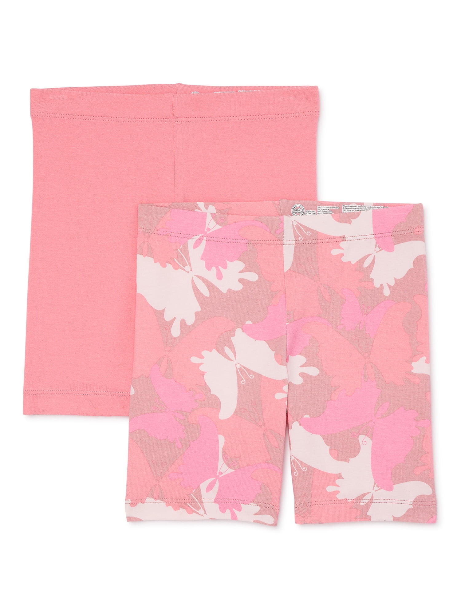 Wonder Nation Girls Bike Shorts, 2-Pack, Sizes 4-18 & Plus - Walmart.com