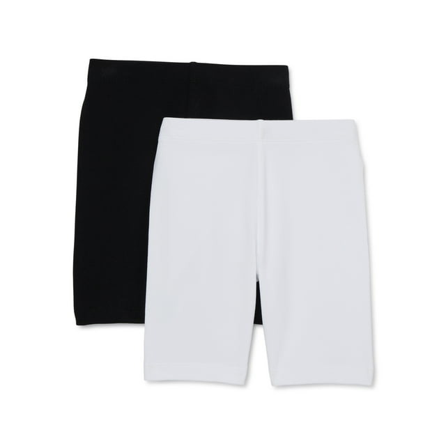 Wonder Nation Girls Bike Shorts 2 Pack Sizes 4 18 And Plus