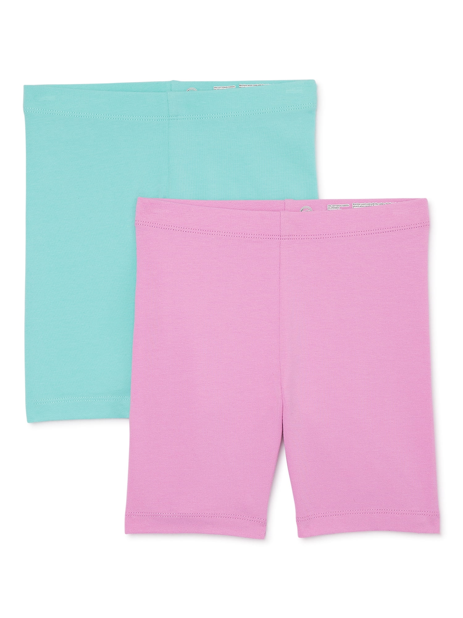 Wonder Nation Girls Bike Shorts 2 Pack Sizes 4 18 And Plus