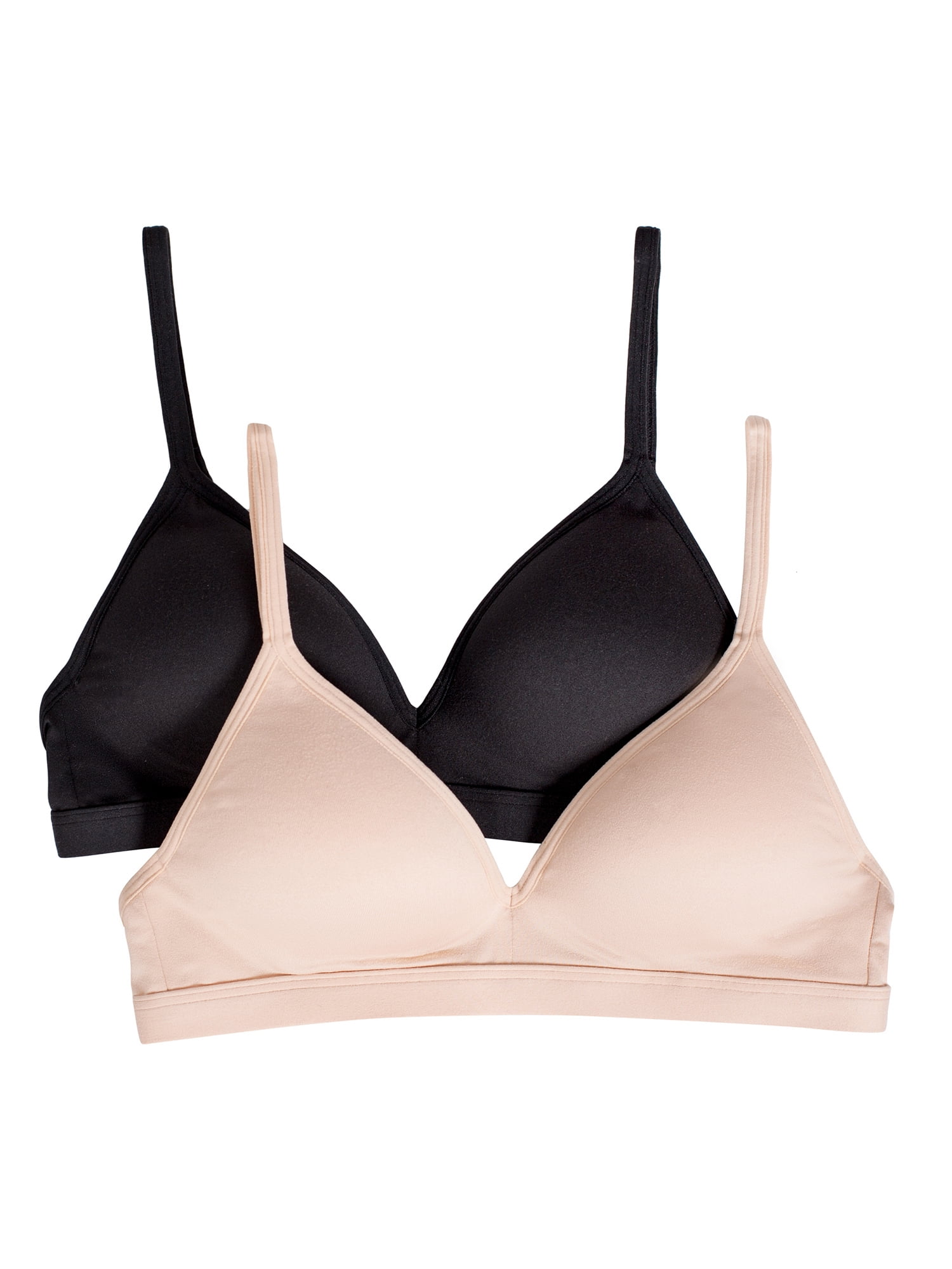 Wonder Nation Girls Bra, 2 Pack Soft Lightly Lined Bras (Little Girls ...