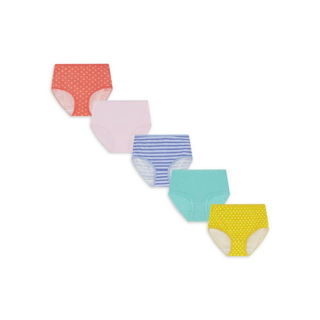 Wonder Nation Girls Brief 5Pk Sz 4-18 - Walmart.com