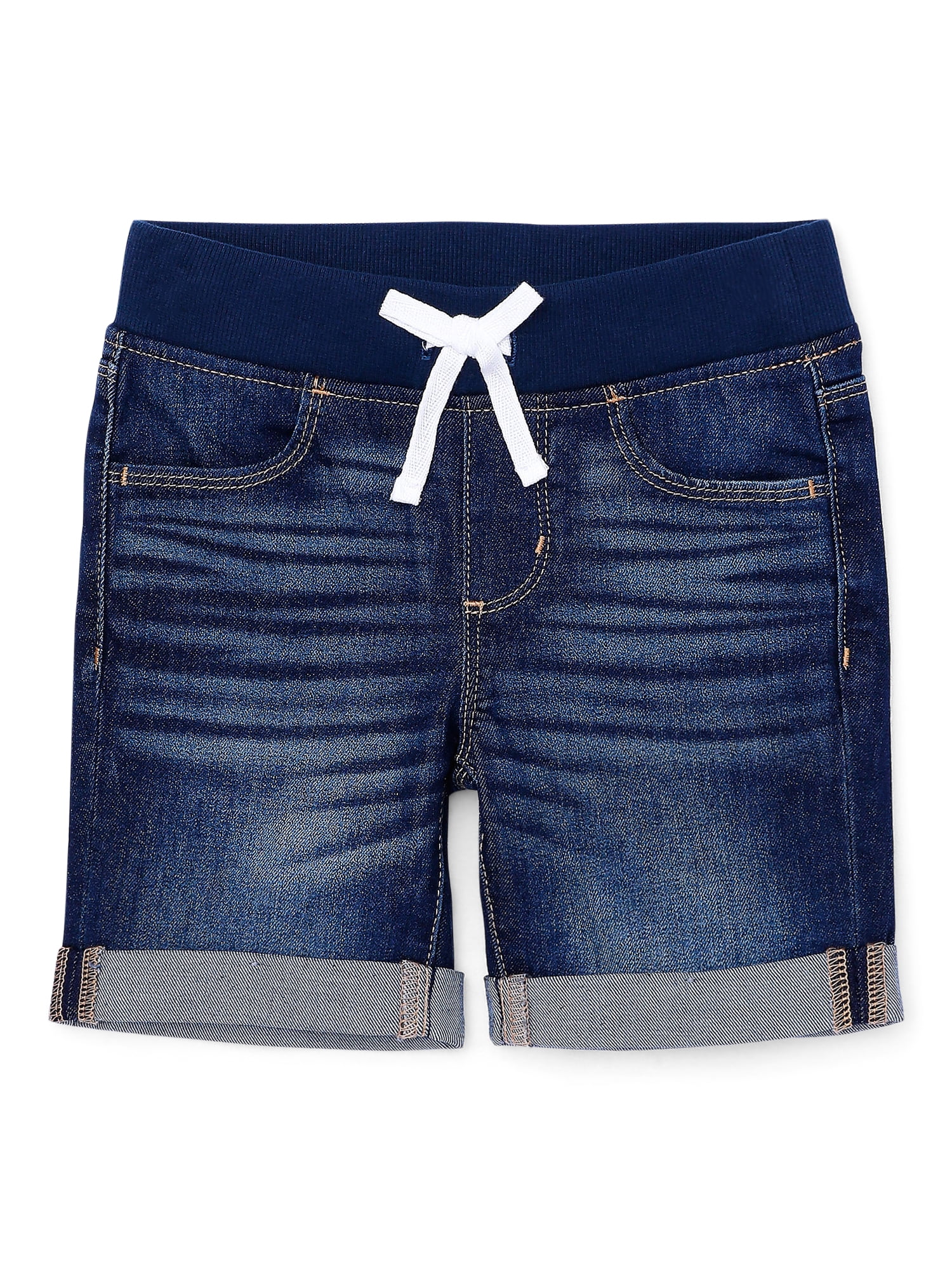 Wonder Nation Girls Rib Denim Short, Sizes 4-18 & Plus - Walmart.com