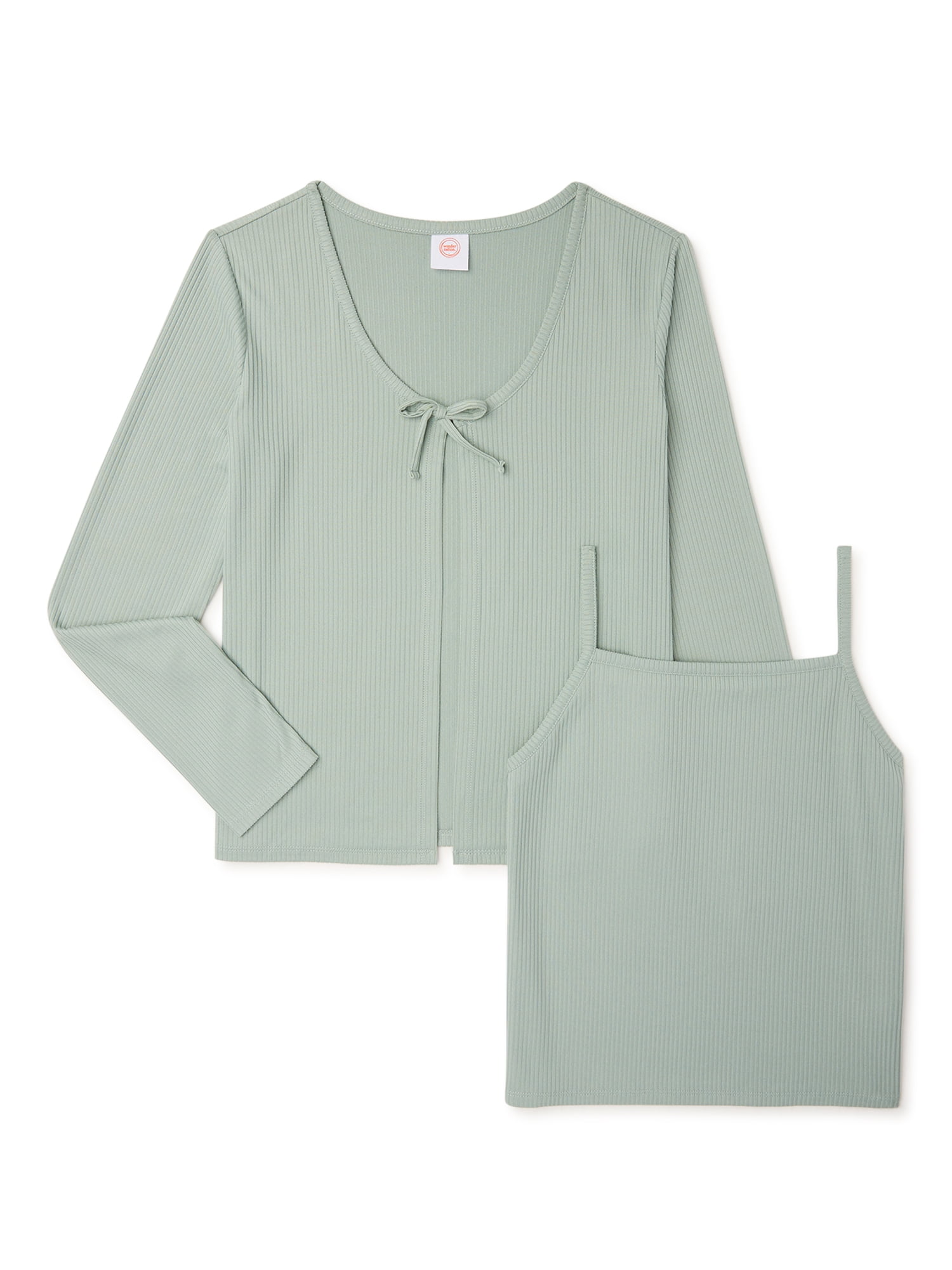 Wonder Nation Girls Cardigan and Cami Tank Top Set, 2-Piece, Sizes 4-18 ...