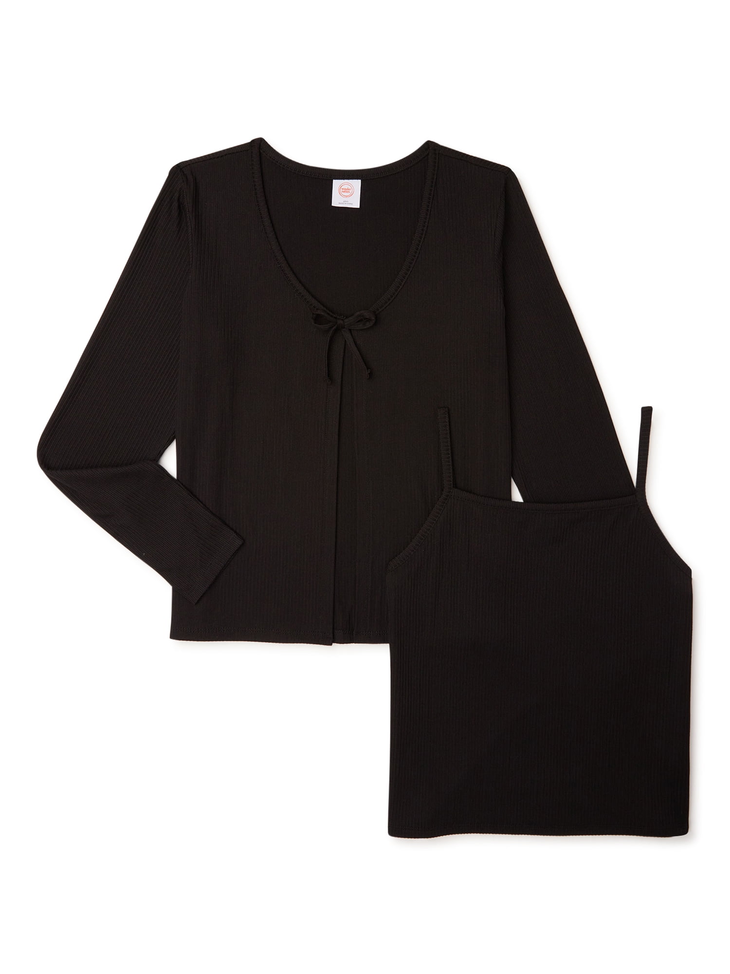 Wonder Nation Girls Cardigan and Cami Tank Top Set, 2-Piece, Sizes 4-18 ...