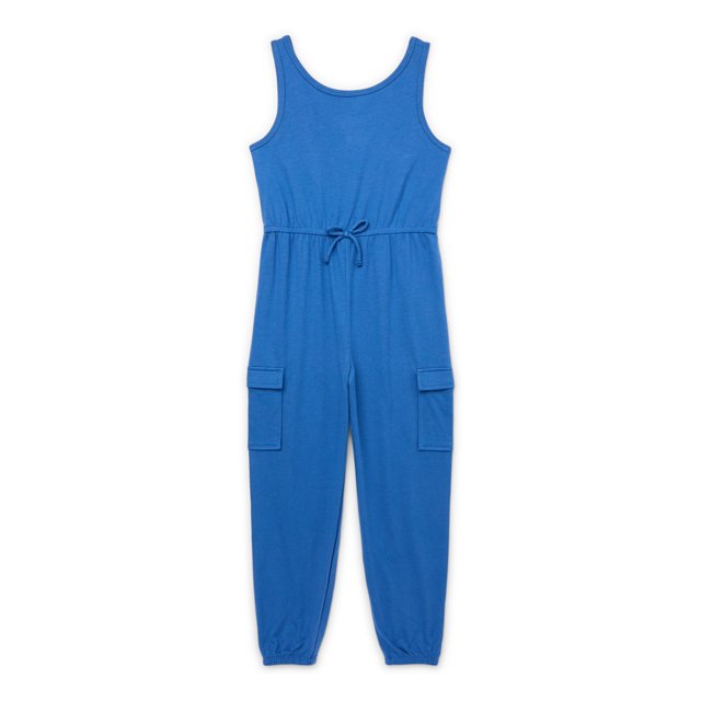 Wonder Nation Girls Cargo Tank Top Jumpsuit, Sizes 4-18 & Plus ...